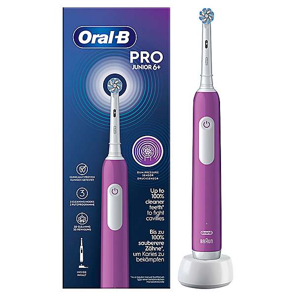 Oral B Pro Junior Purple Electric Toothbrush For Ages 6